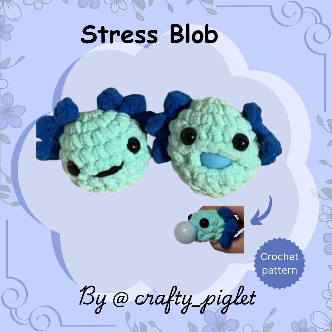 2-in-1 Axolotl Stress Blob Bundle Crochet Pattern - Etsy