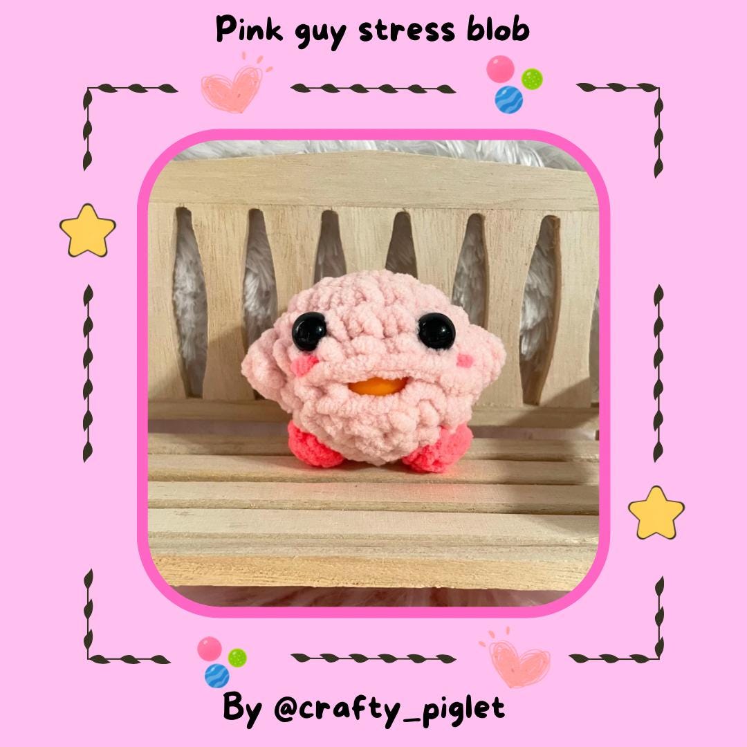 Pink Guy Stress Blob Crochet Pattern - Etsy