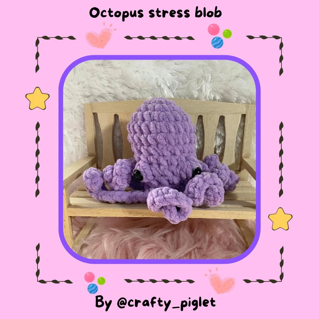 Octopus Stress Blob Crochet Pattern - Etsy