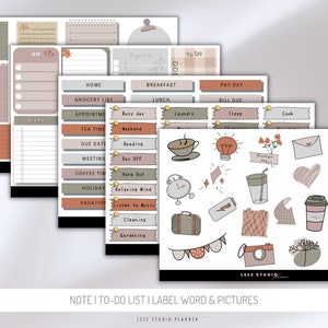 Basic Digital Stickers | Goodnotes Pre-cropped Stickers, Individual PNG ...