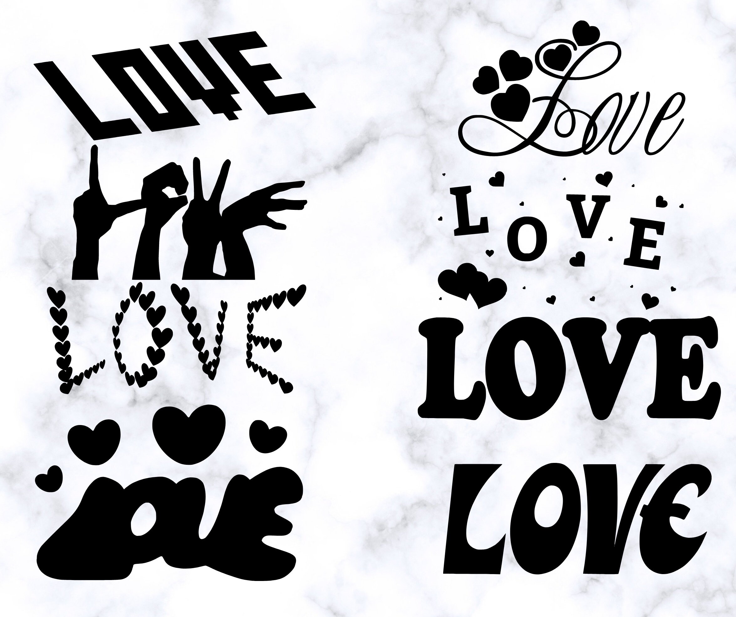Valentine Svg Bundle Png Love Cut File Cricut Silhouette