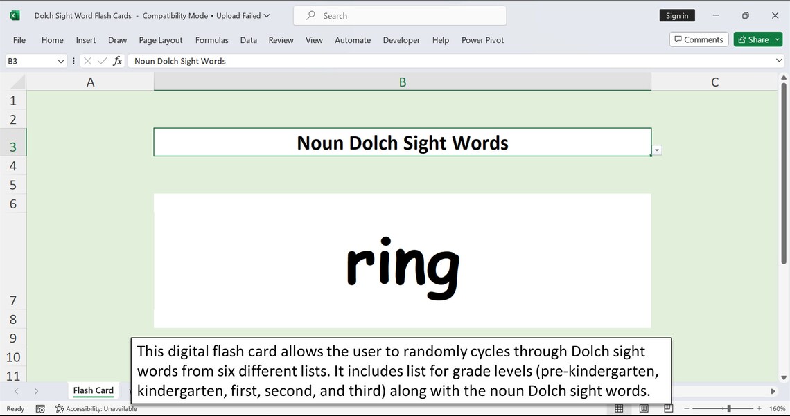 Dolch Sight Words Digital Flash Cards - Etsy