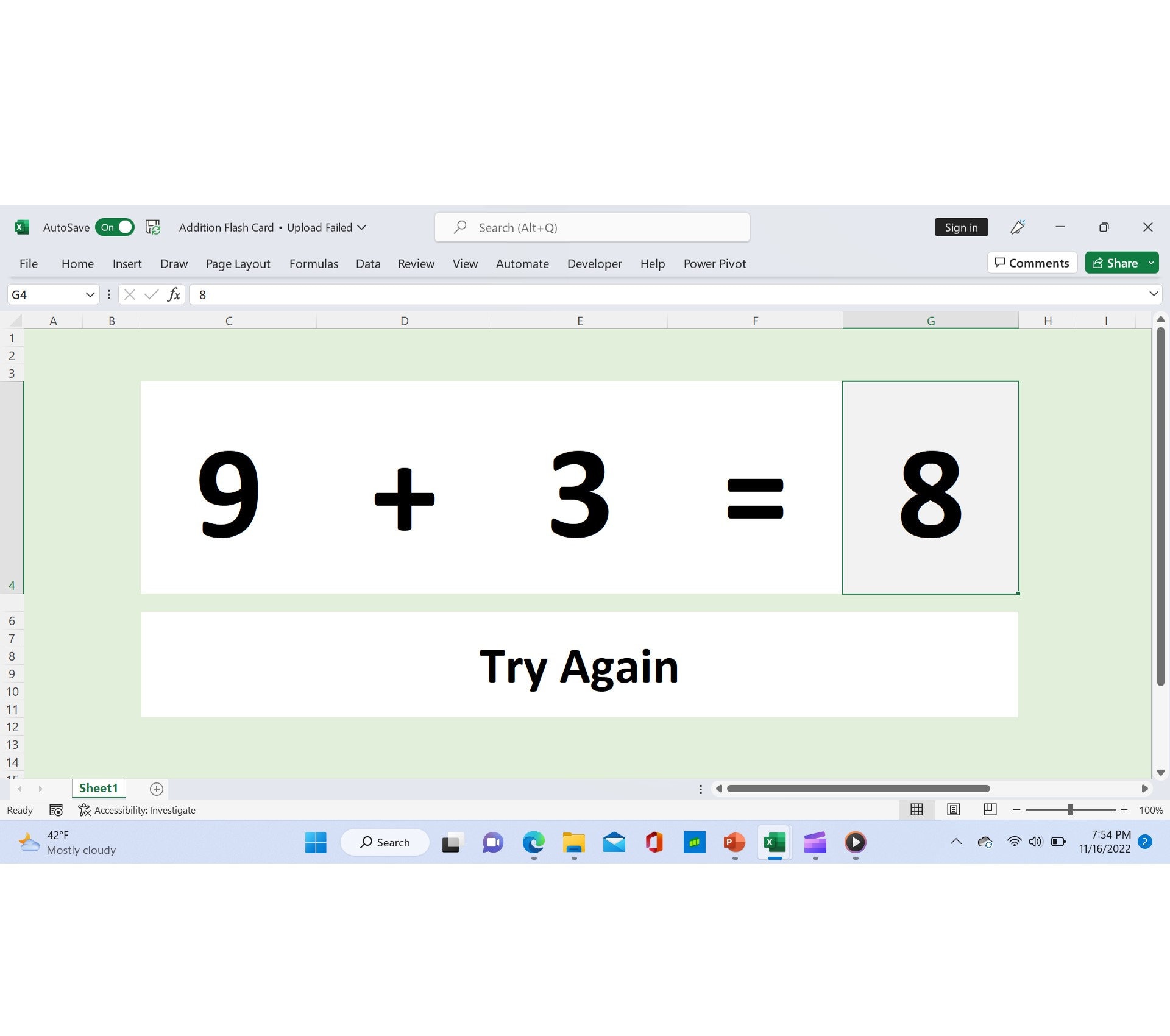 Addition Math Facts - Digital Flash Card - Etsy