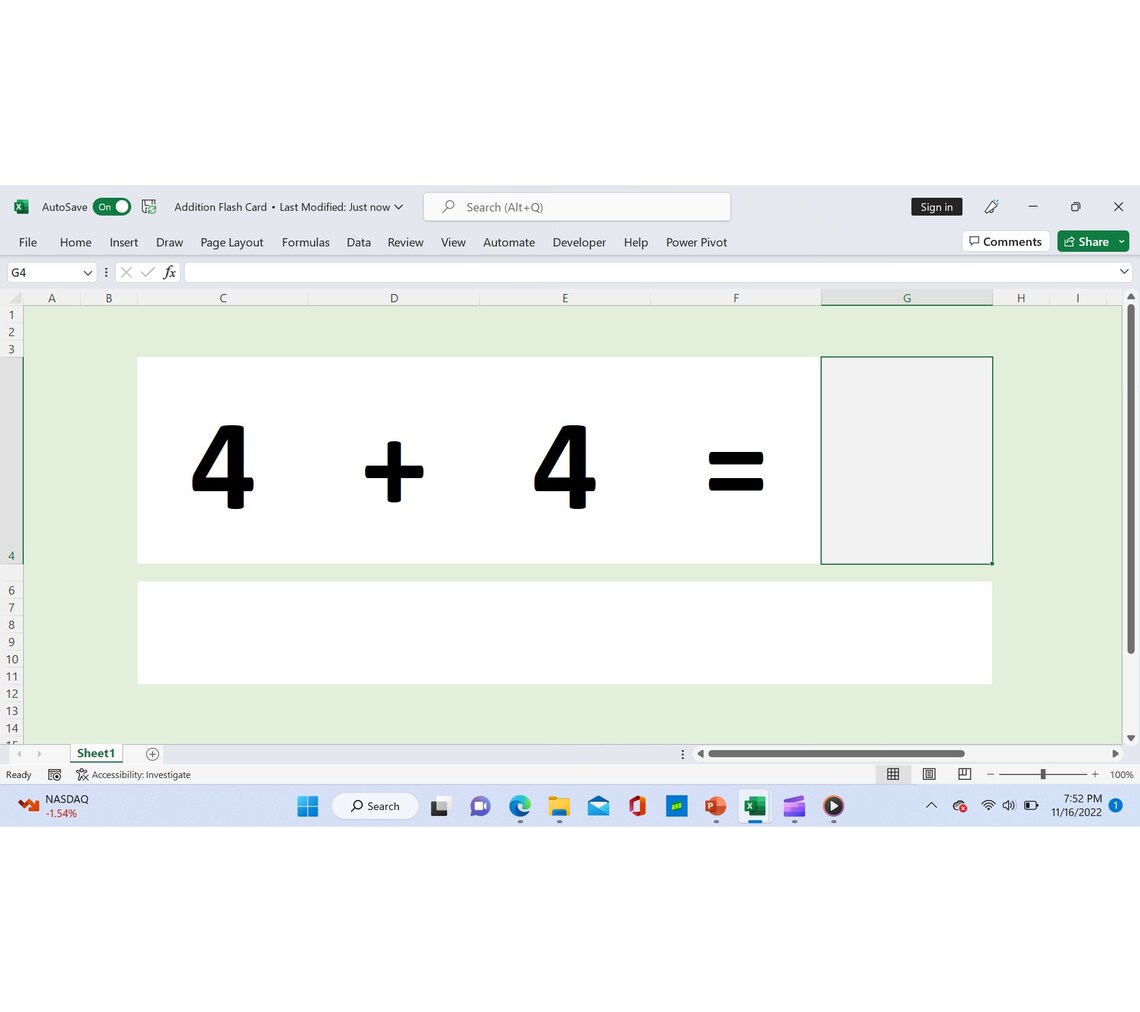 Addition Math Facts - Digital Flash Card - Etsy