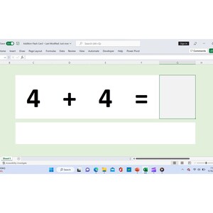 Addition Math Facts - Digital Flash Card - Etsy