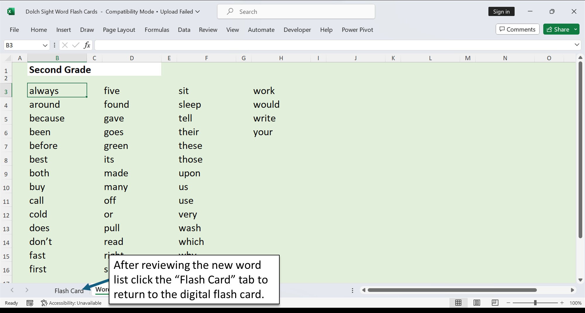 Dolch Sight Words Digital Flash Cards - Etsy