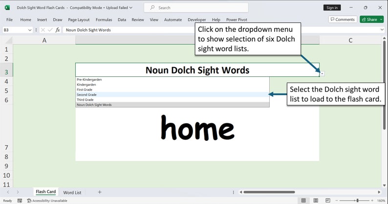 Dolch Sight Words - Digital Flash Cards - Etsy