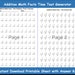 Addition Math Facts Timed Test - Etsy
