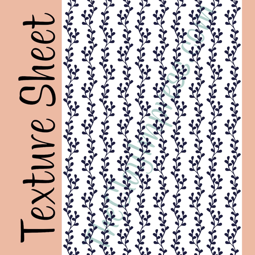 Seaweed Flora Texture Sheet, Texture Rubber Mat, Clay Texture, Polymer ...