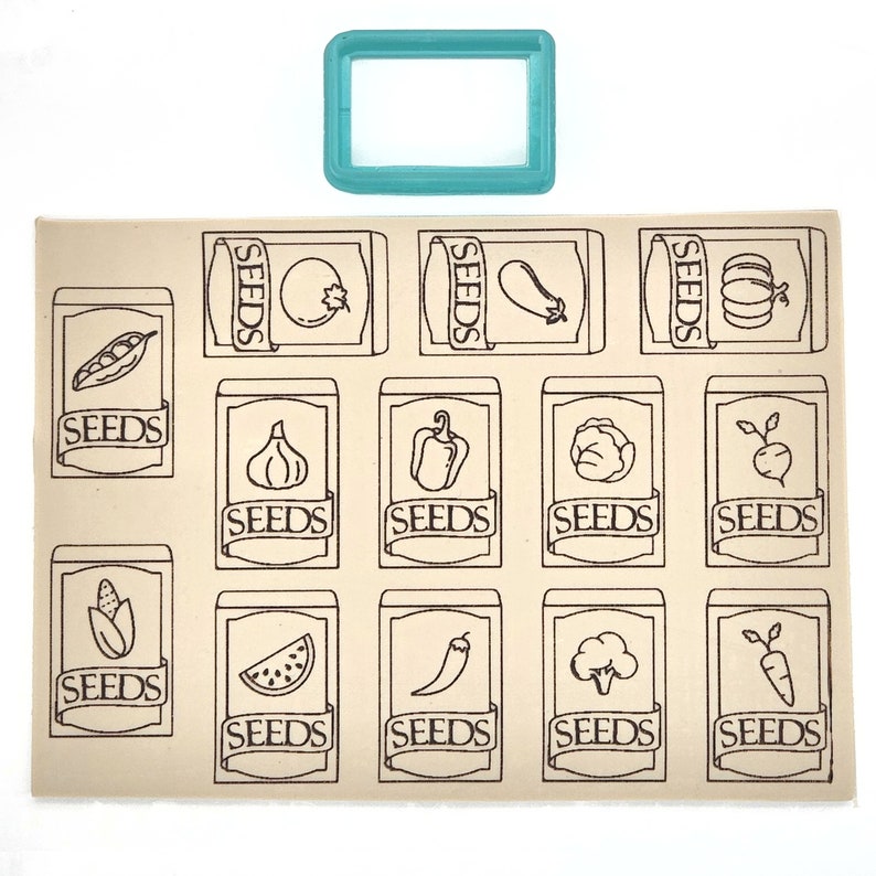 Seed Packets Silk Screen & Matching Cutter, Veggie Seed, Seed Packet ...