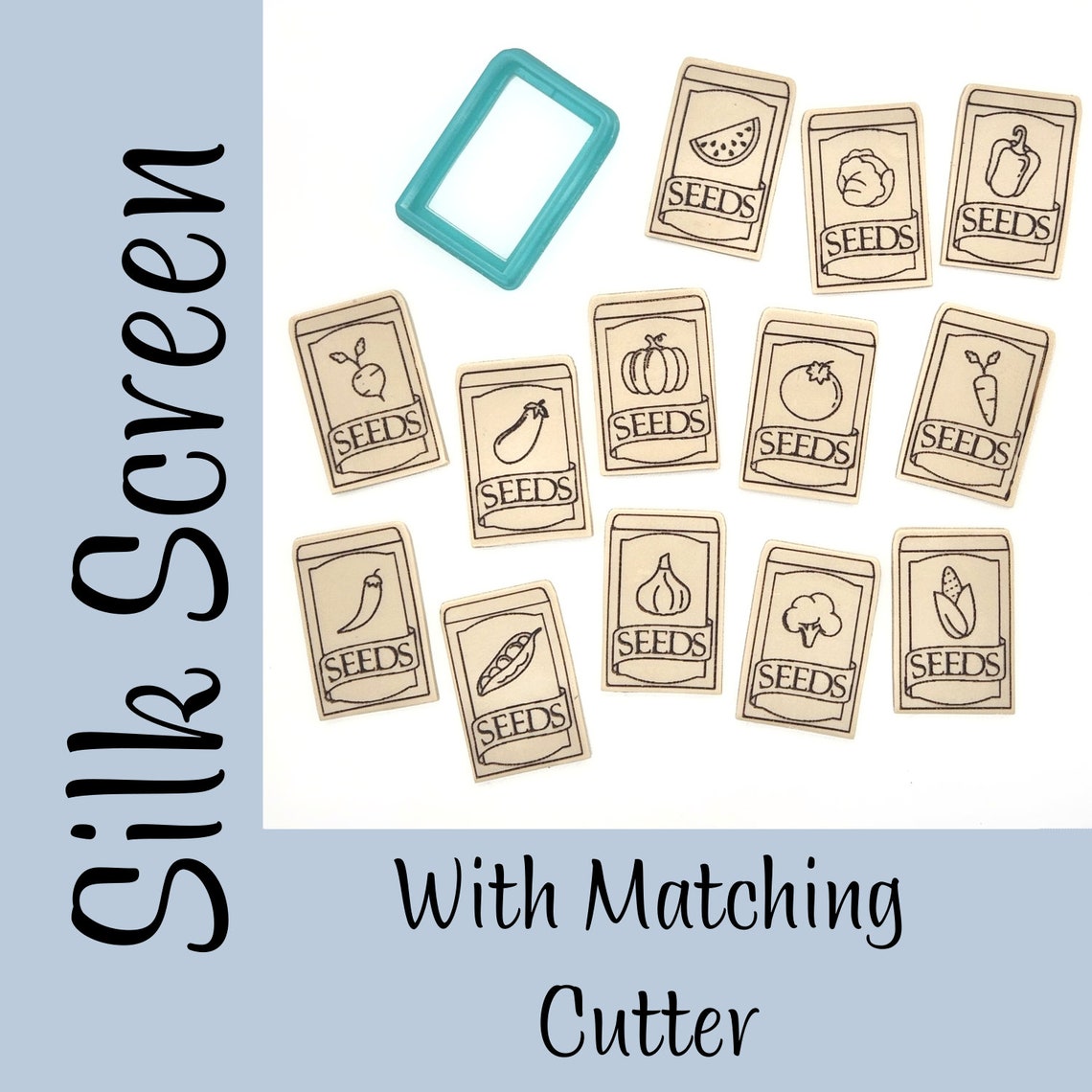 Seed Packets Silk Screen & Matching Cutter, Veggie Seed, Seed Packet ...