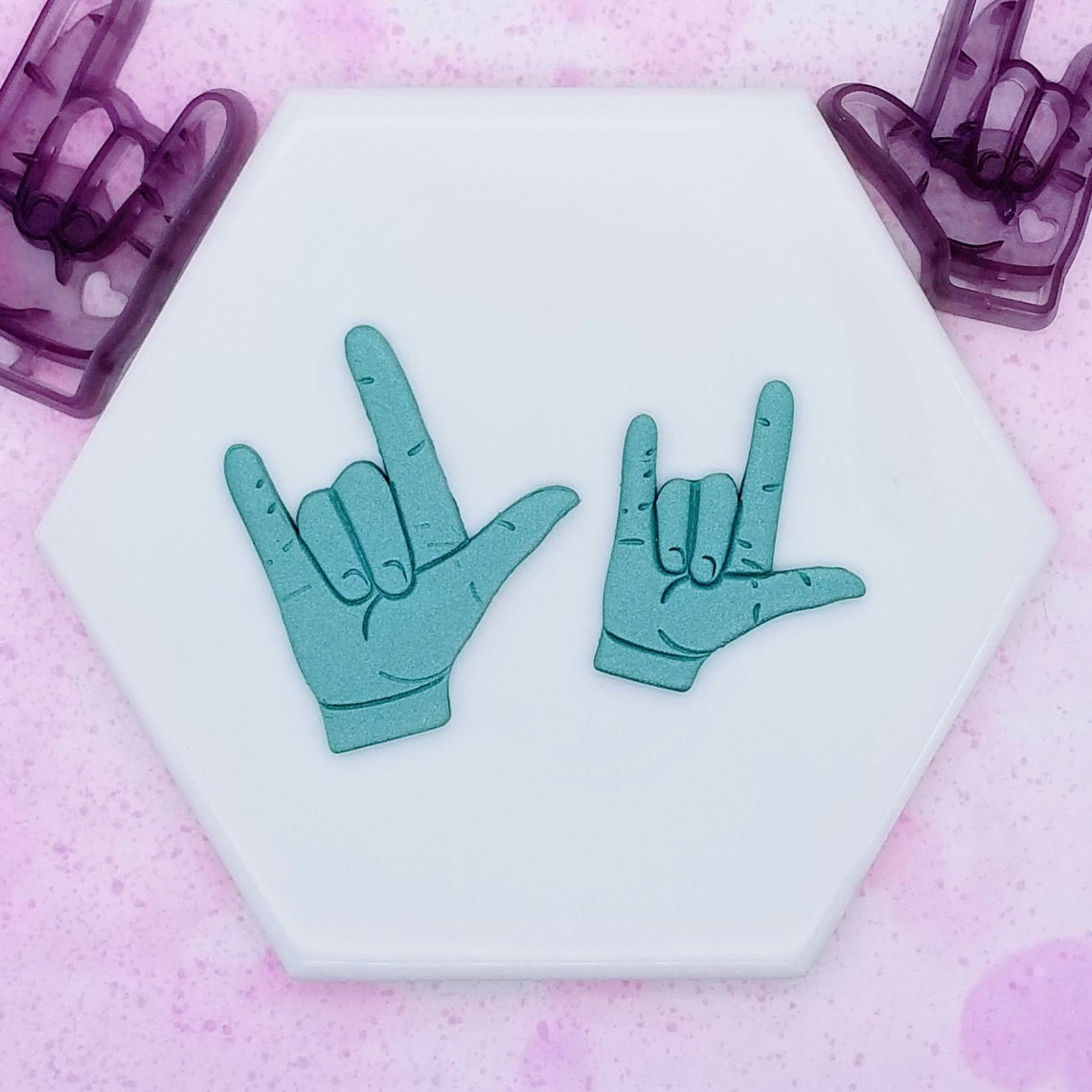 Sign Language I Love You, Polymer Clay Cutter, Love Cutter, Rock Hand ...