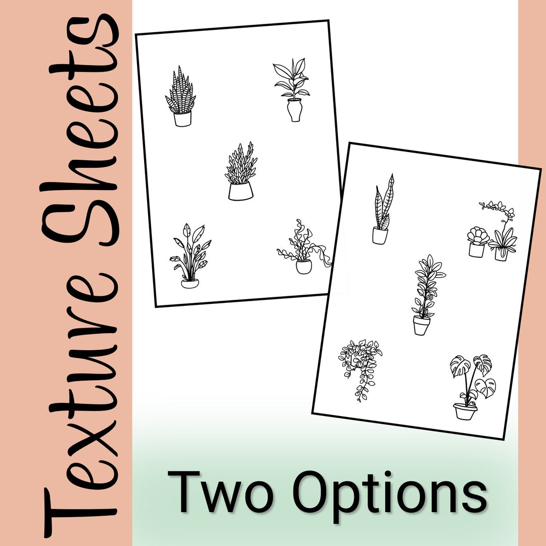 Potted Plants Texture Sheets, Plant Design, Plant Pattern, Plant ...