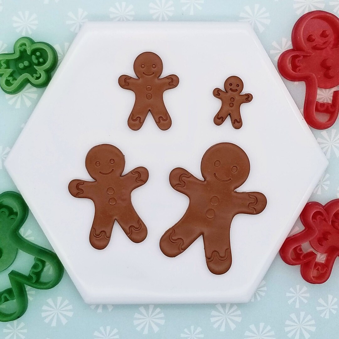 Gingerbread Man, Polymer Clay Cutters, Gingerbread Man Polymer Clay ...