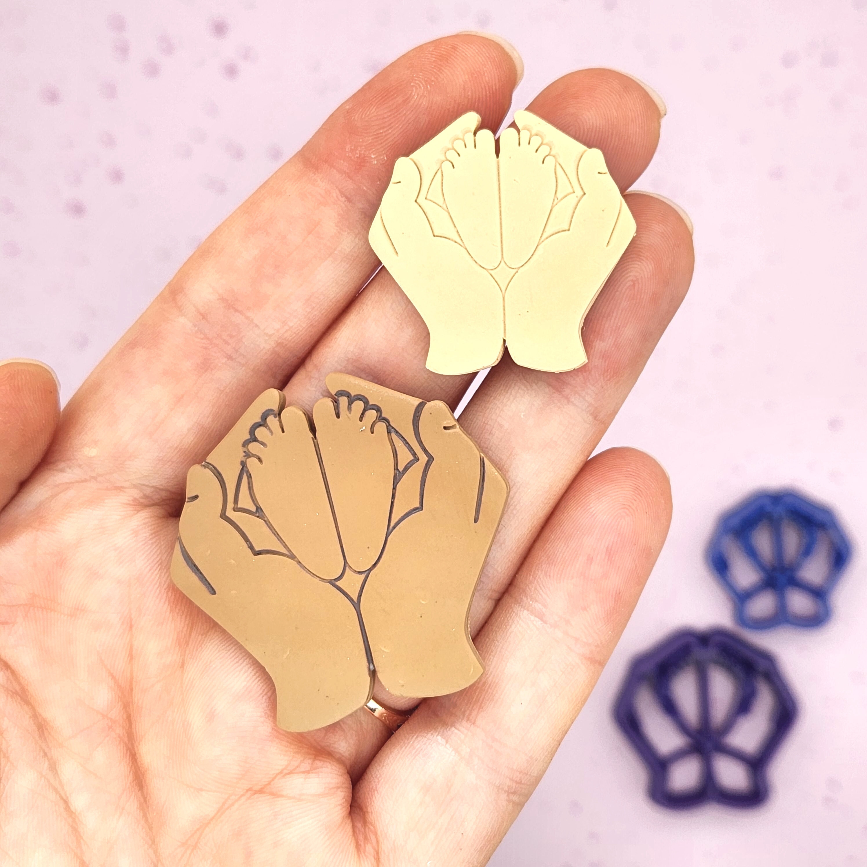 Hands & Baby Feet Mothers Day Cutter Mom Clay Cutter DIY - Etsy