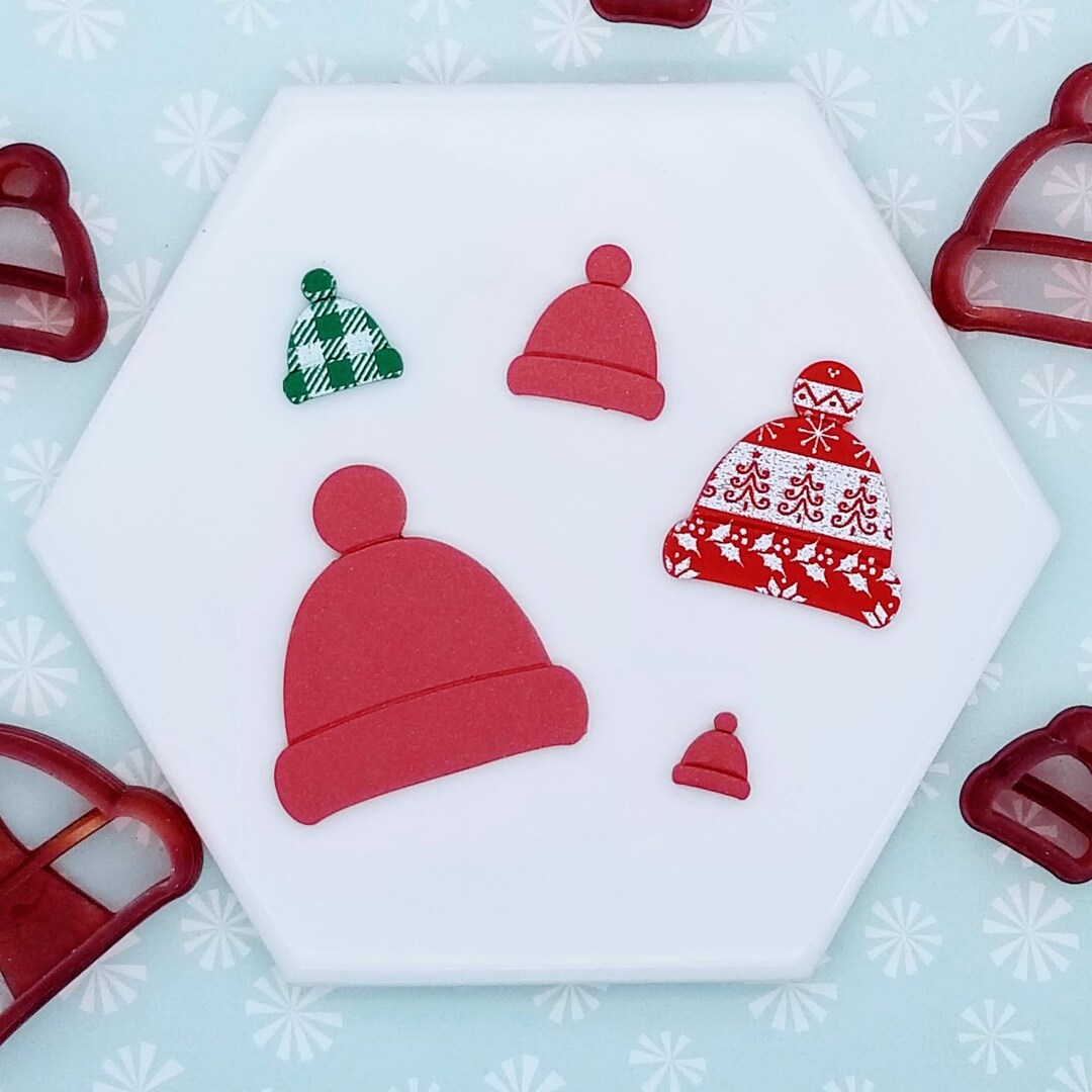 Beanie Hat, Polymer Clay Cutter, Knit Hat, Winter Clay Cutters, Cutters ...