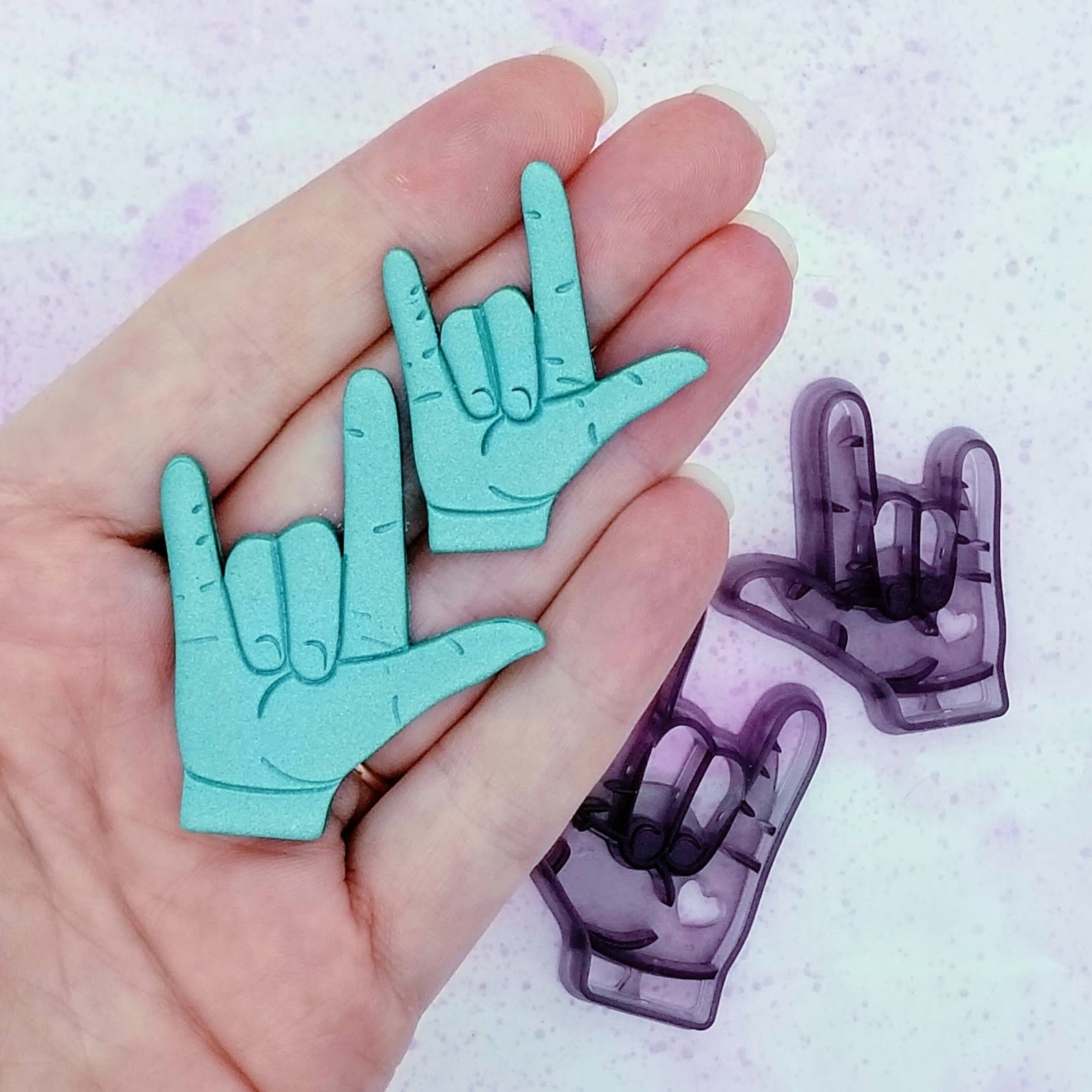 Sign Language I Love You, Polymer Clay Cutter, Love Cutter, Rock Hand ...