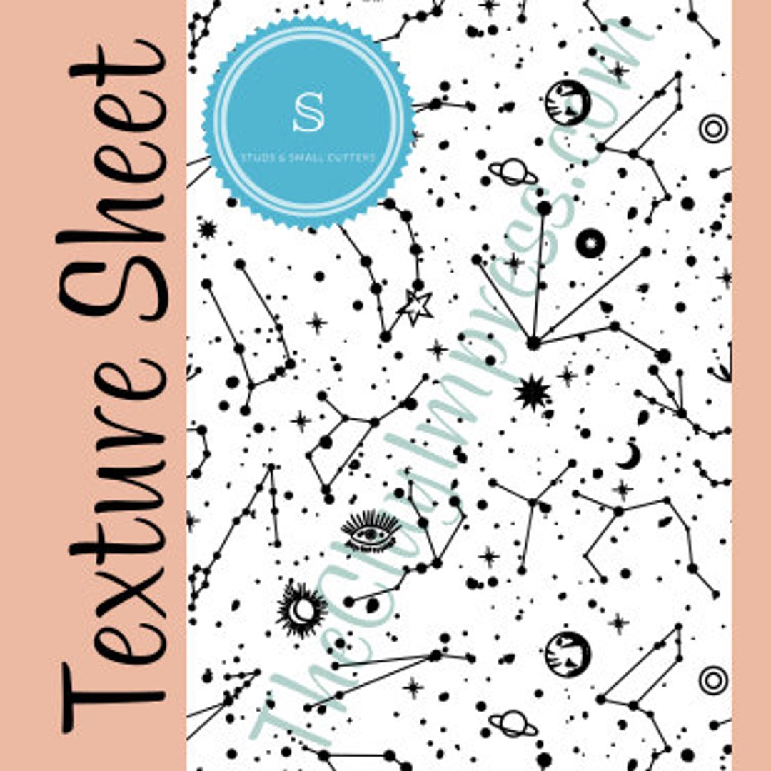 Boho Constellations Texture Sheet, Polymer Clay, Clay Texture ...
