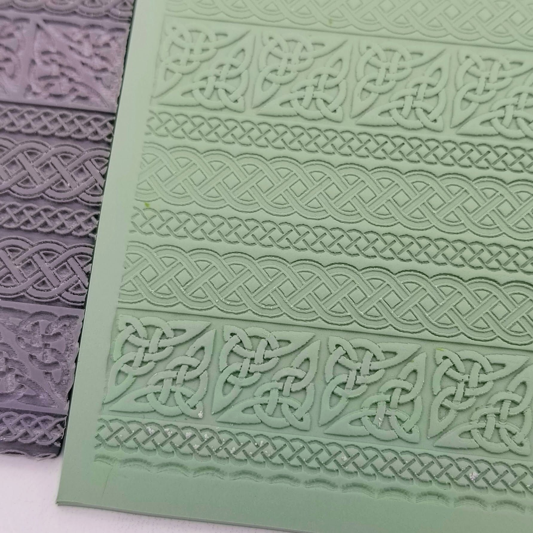 Celtic Knots Polymer Clay Texture Sheet Irish Pattern St | Etsy