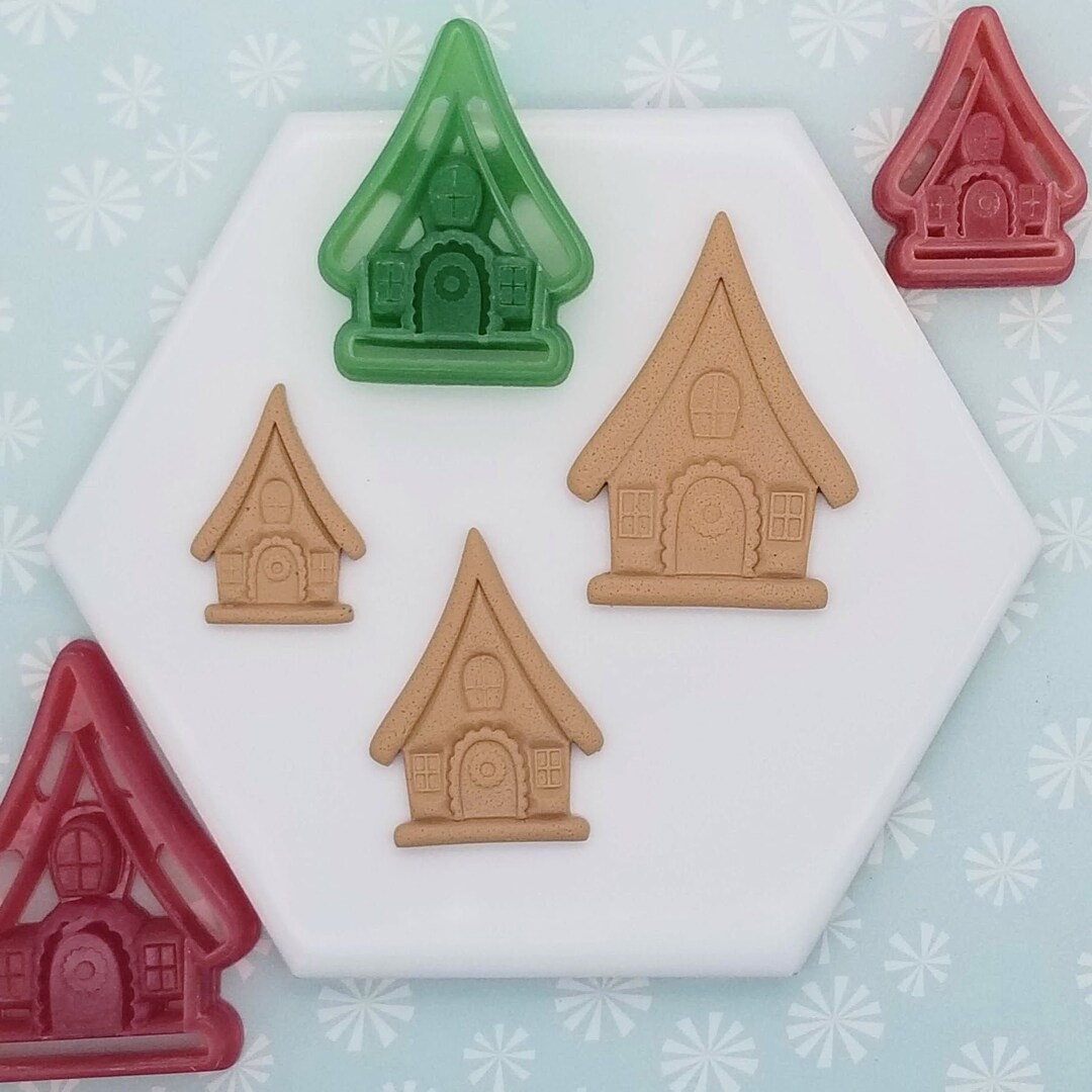 2D Gingerbread House, Gingerbread House, Clay Cutter, Gingerbread House ...