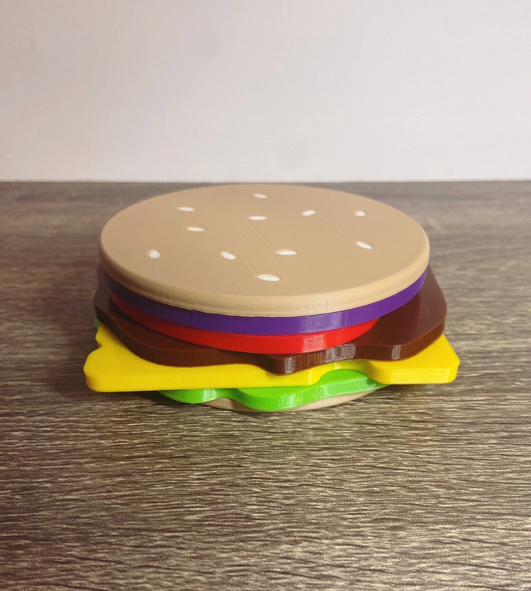 Cheese Burger Coasters Set Drink Coasters Funky Home Decor - Etsy