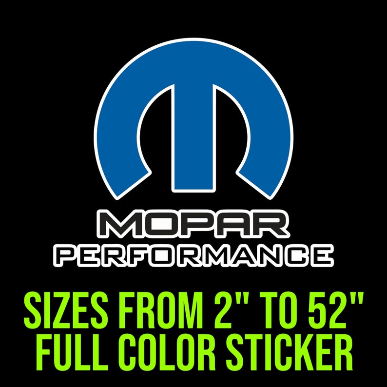 Mopar Full Color Vinyl Sticker Custom Size | Etsy