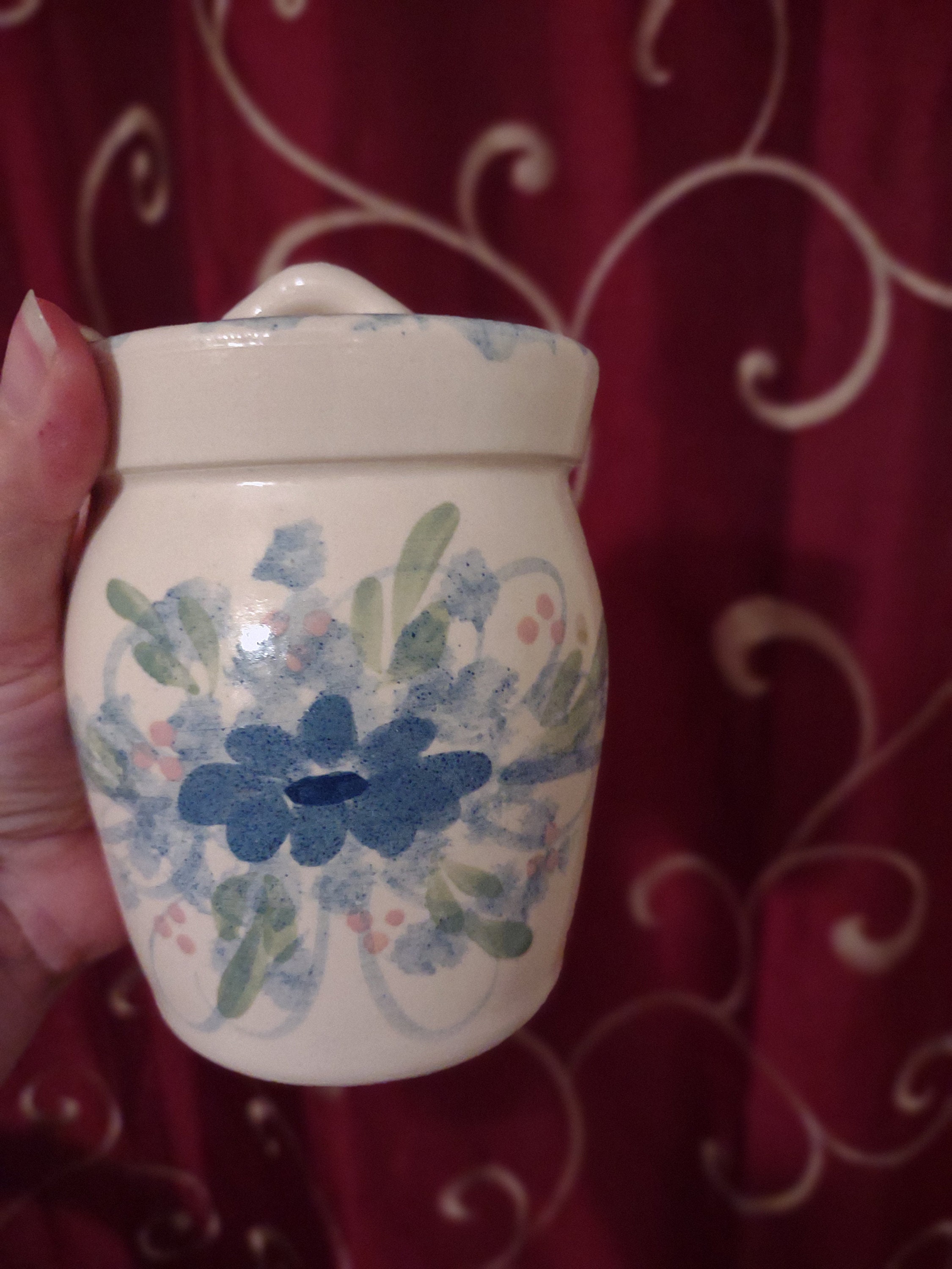 Small Pottery Crock With Lid - Etsy