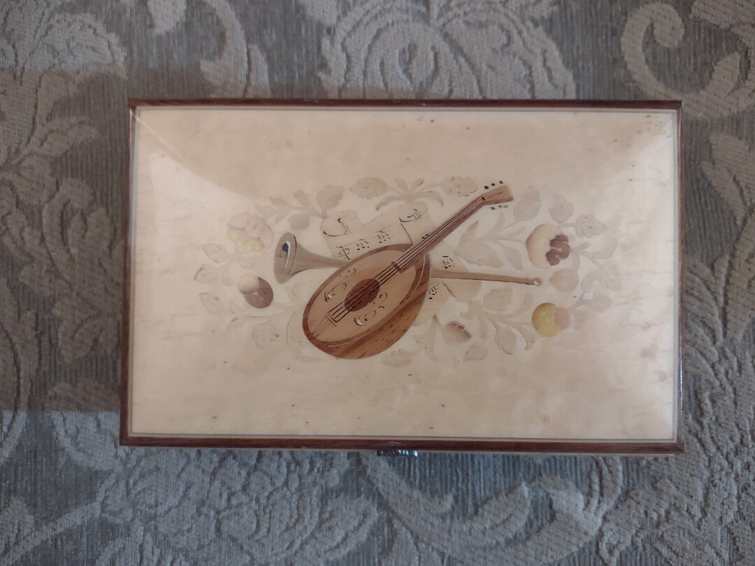 Stunning Inlaid Wood Music Box - Etsy