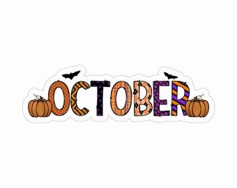 October Sticker - Etsy