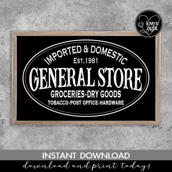 Dry Goods Store Sign - Etsy