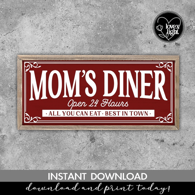 Diner Sign Svg - Etsy