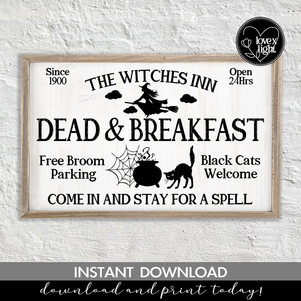 The Witches Inn Halloween Country Farmhouse Wall Sign, Svg, Eps, Pdf ...