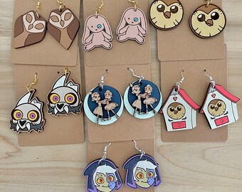 TOH Earrings-the Owl House Inspired Stud Earring Set-luz and Amity ...