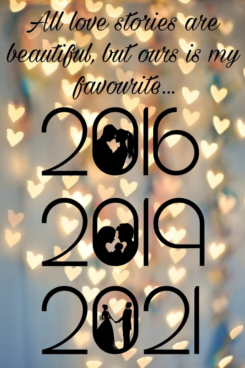 A4 Family Silhouette Timeline Print - Etsy
