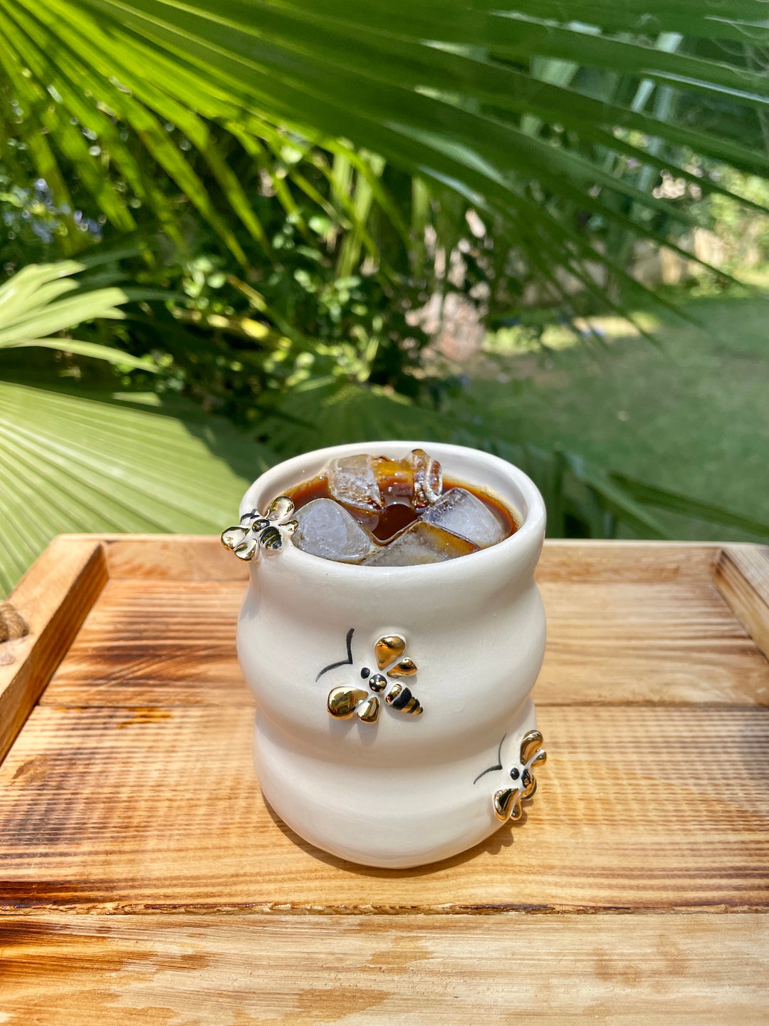 Stemless Ceramic Cup / Iced Coffee Cup / Lemonade Glass / Coctail Cup ...