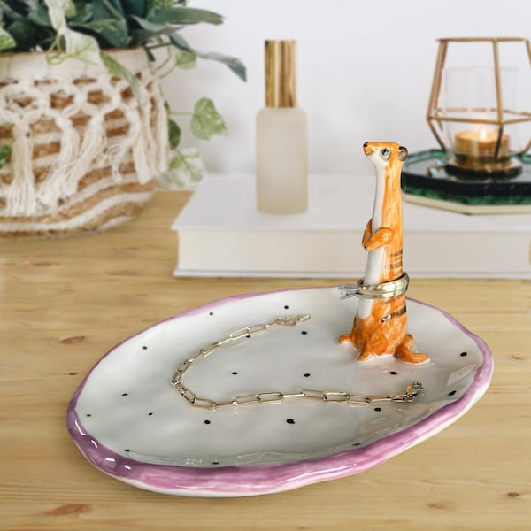 Ceramic Animal Jewelry Holder - Etsy