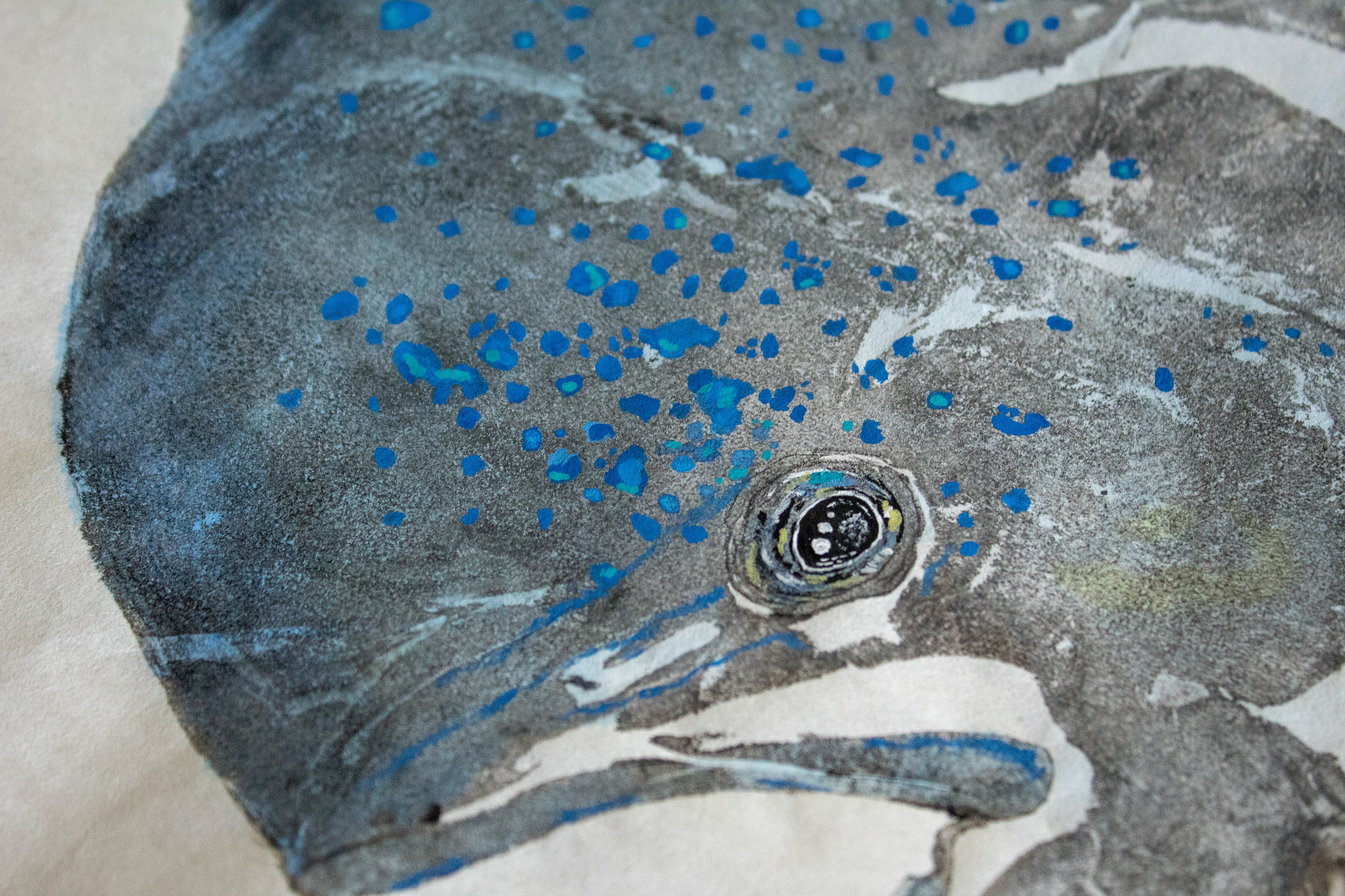 Blue Mahi Mahi Gyotaku Print - Coryphaena Hippurus by Adrià Bosch - Etsy