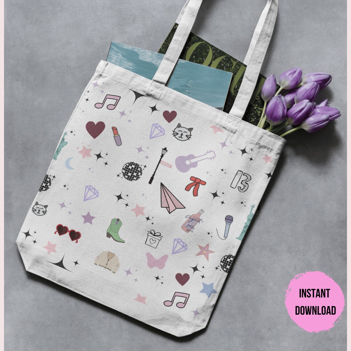 Music Seamless Eras Paper File Pop Star ICONS Seamless Download Swifty ...