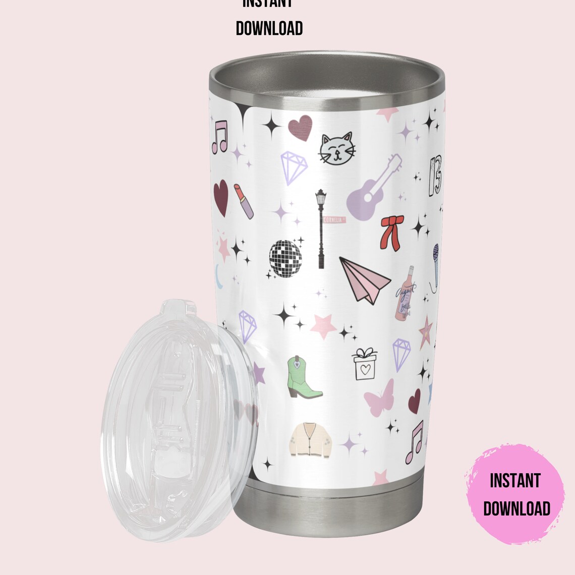 Music Seamless Eras Paper File Pop Star ICONS Seamless Download Swifty ...