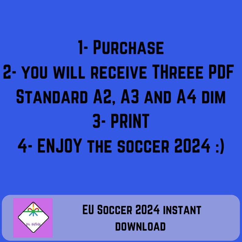 EU Soccer 2024 Wallchart Printable European Championship Digital Download Fixture Download ...