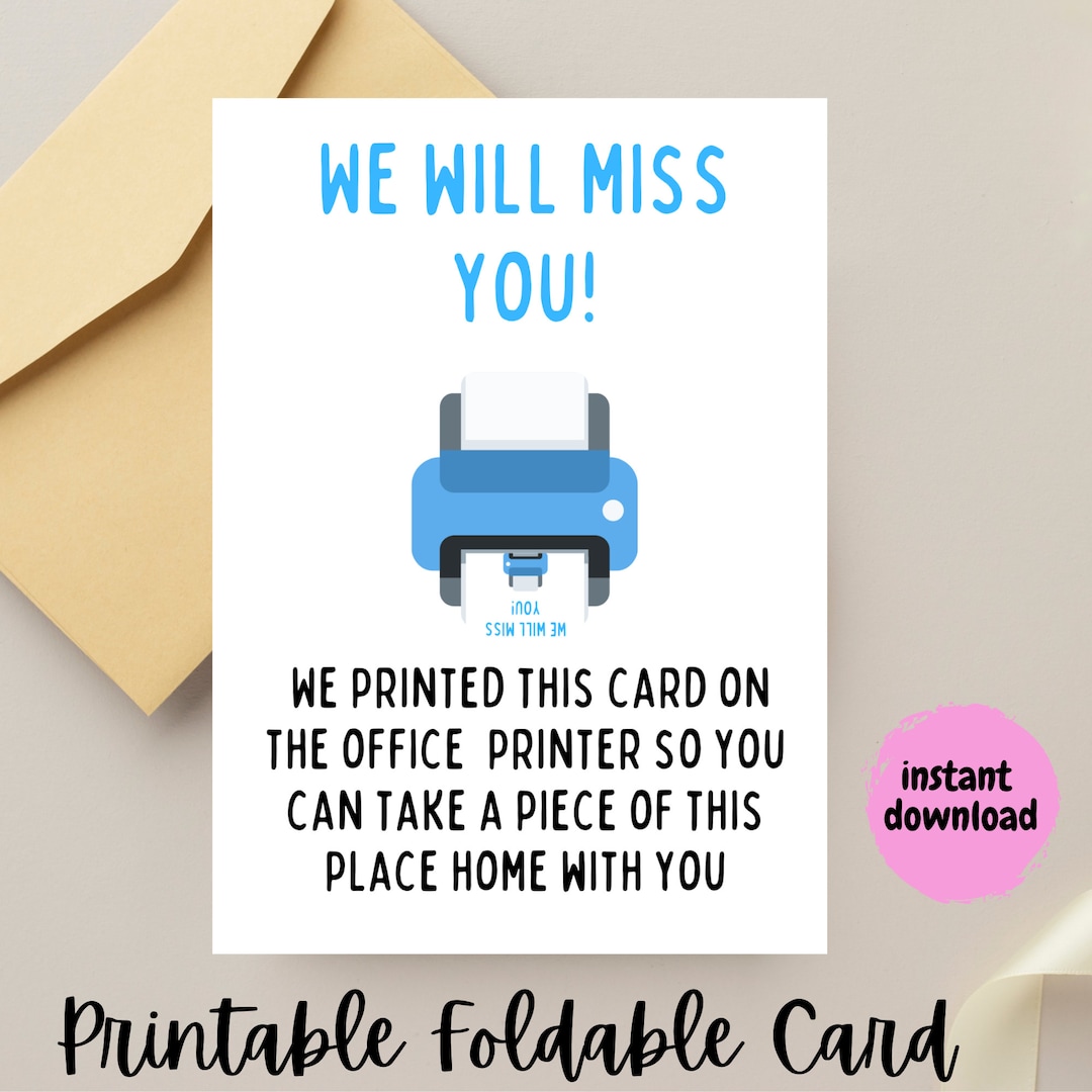 Card Coworker Leaving Card New Job Printable Colleague Farewell Card ...