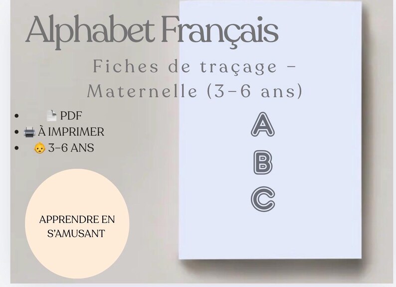 French Alphabet – Tracing Sheets A–Z | Printable PDF | Preschool 3–6 ...