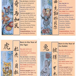 Your Chinese Zodiac & Hand-written Name, Fine Painting, Poem, Astrology ...