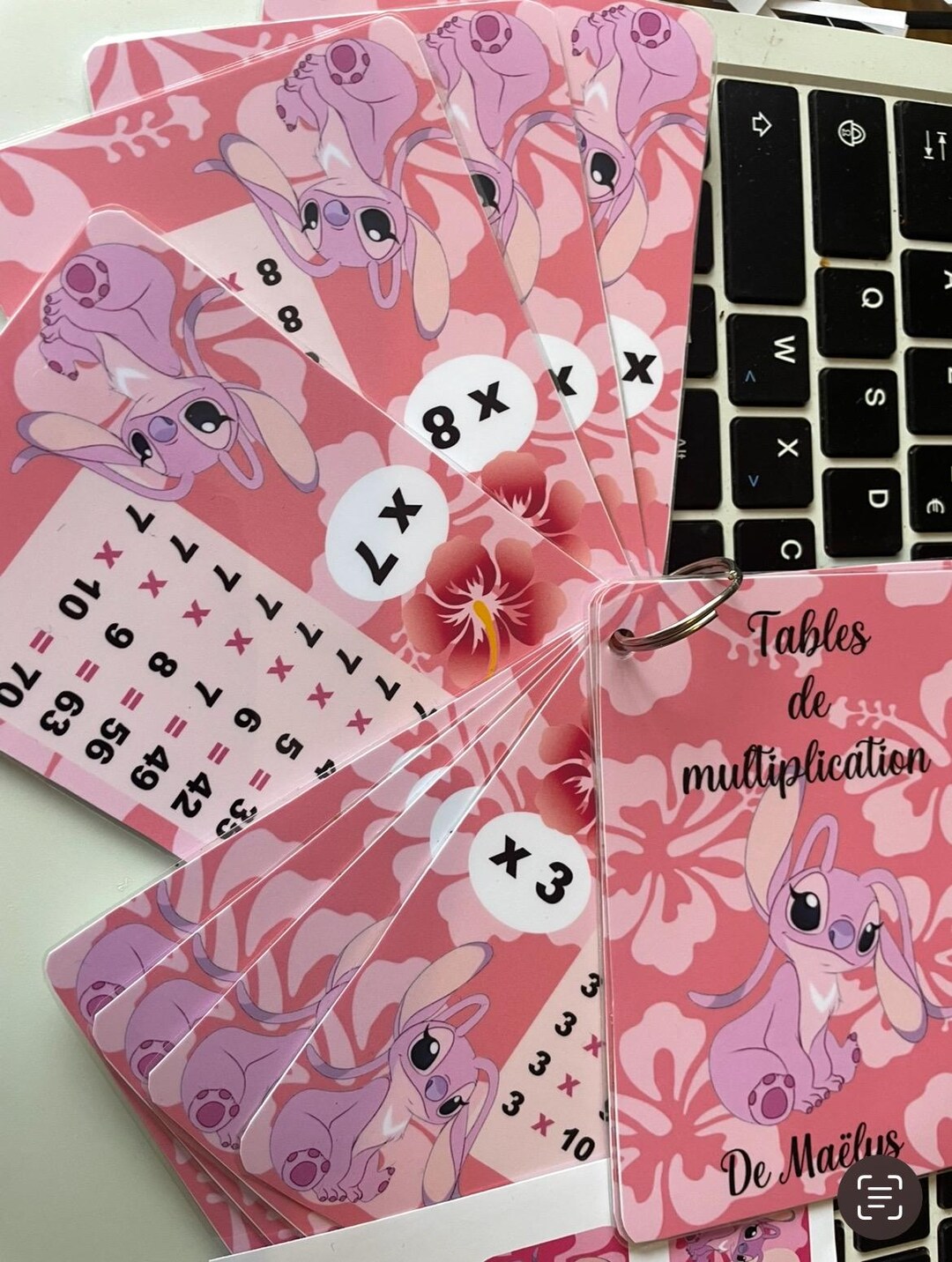 Multiplication Tables for Angel Math Keychains Printable PDF - Etsy
