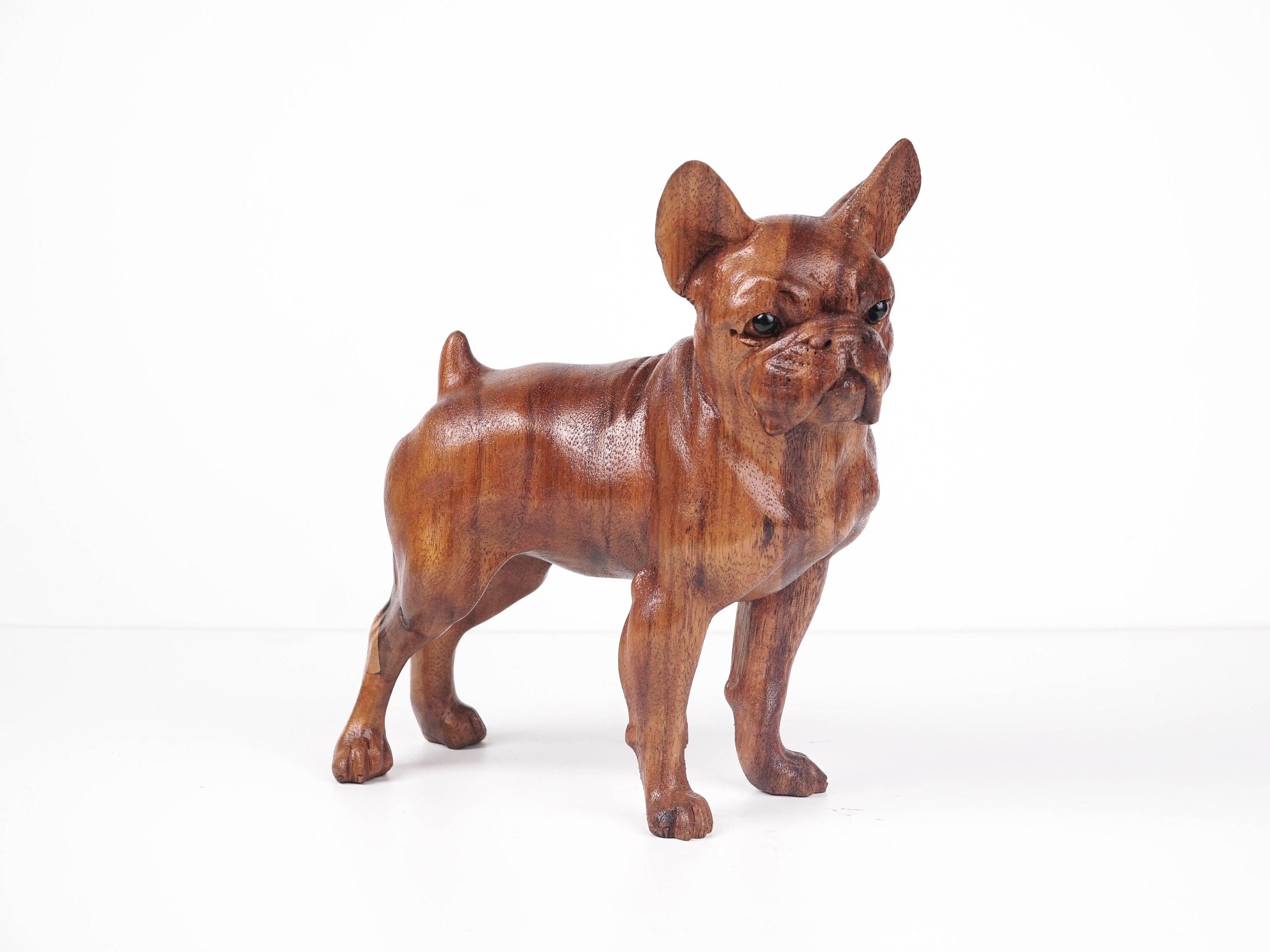 Wooden French Dog Sculpture 11.8 Inch 30 Cm Dog - Etsy