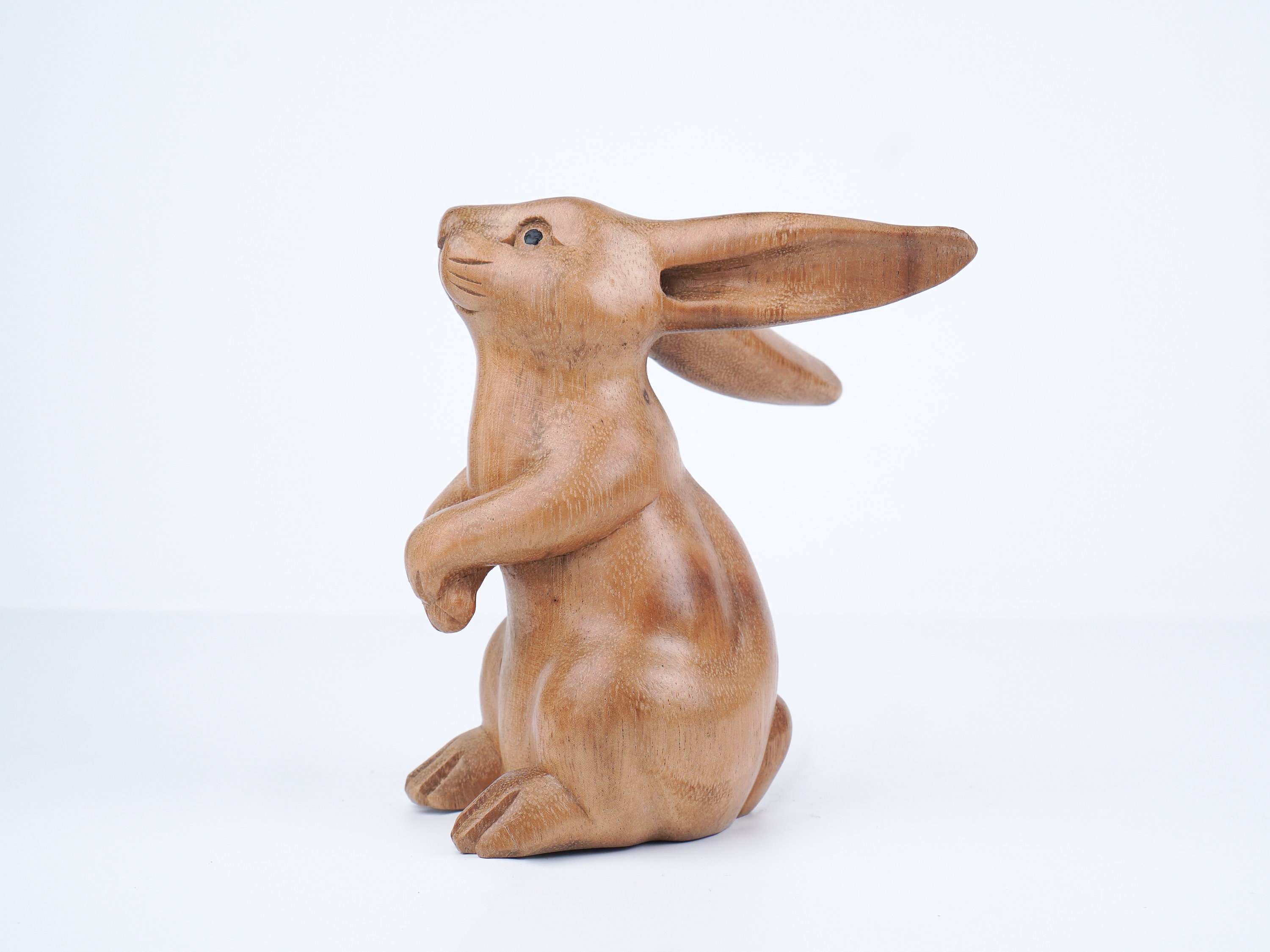 Wooden Rabbit Sculpture, Wood Carving, Handmade, Hand Carved ...