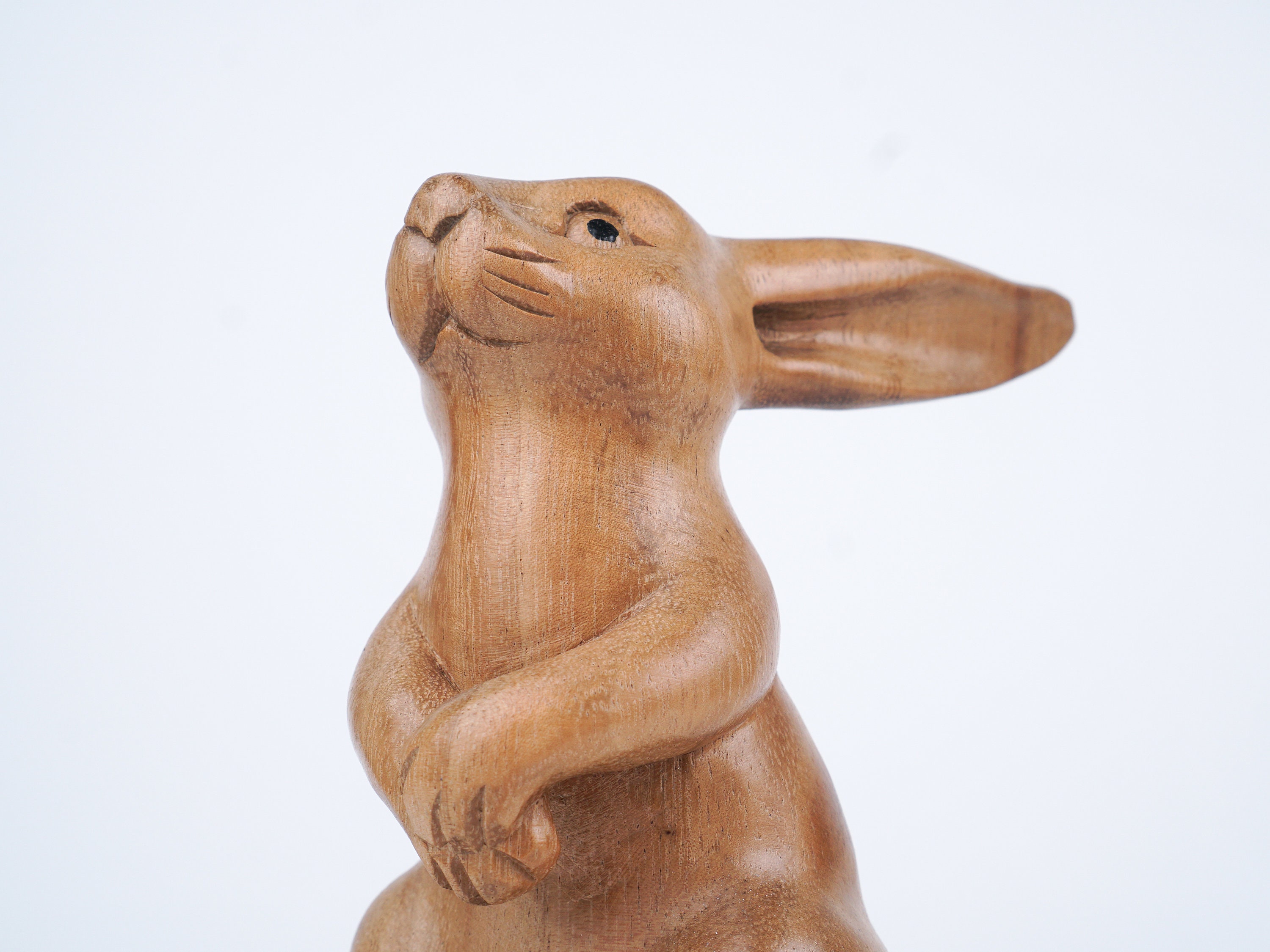 Wooden Rabbit Sculpture, Wood Carving, Handmade, Hand Carved ...
