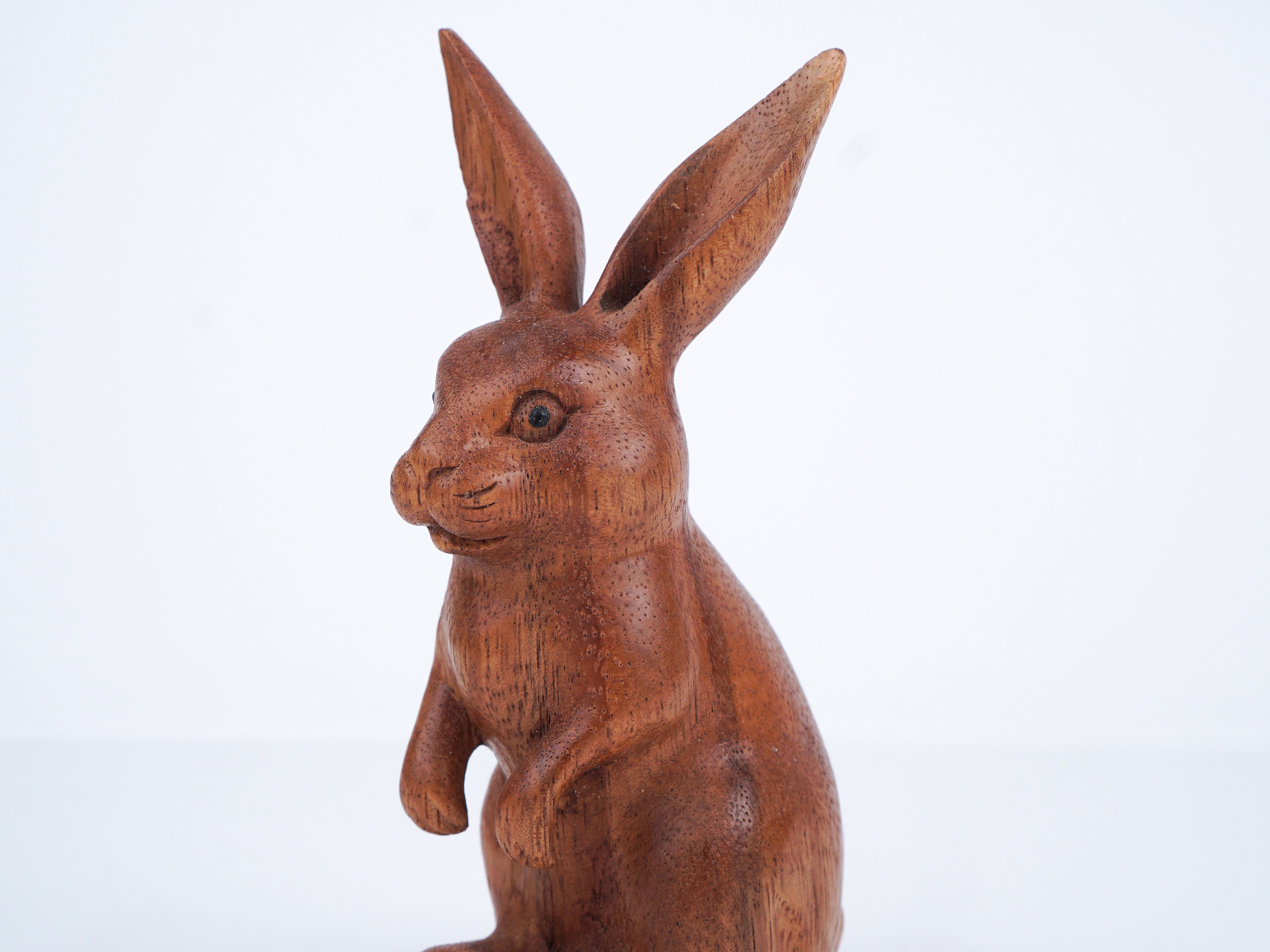 Wooden Rabbit Sculpture, Rabbit Statue, Rabbit Lover, Animal, Wood ...