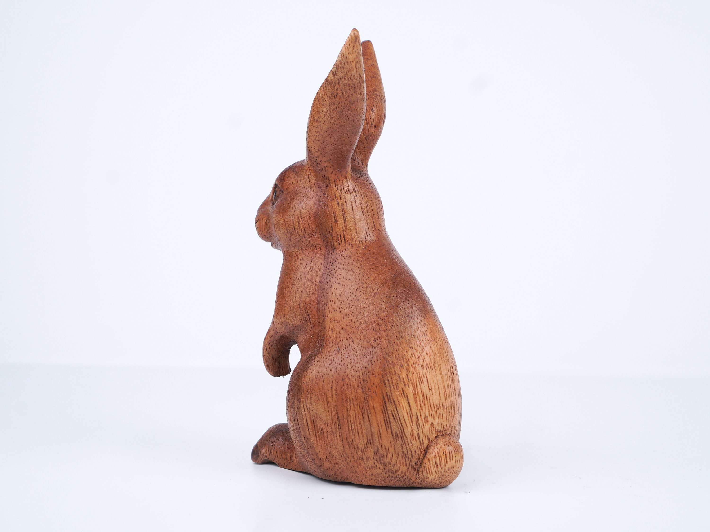 Wooden Rabbit Sculpture, Rabbit Statue, Rabbit Lover, Animal, Wood ...