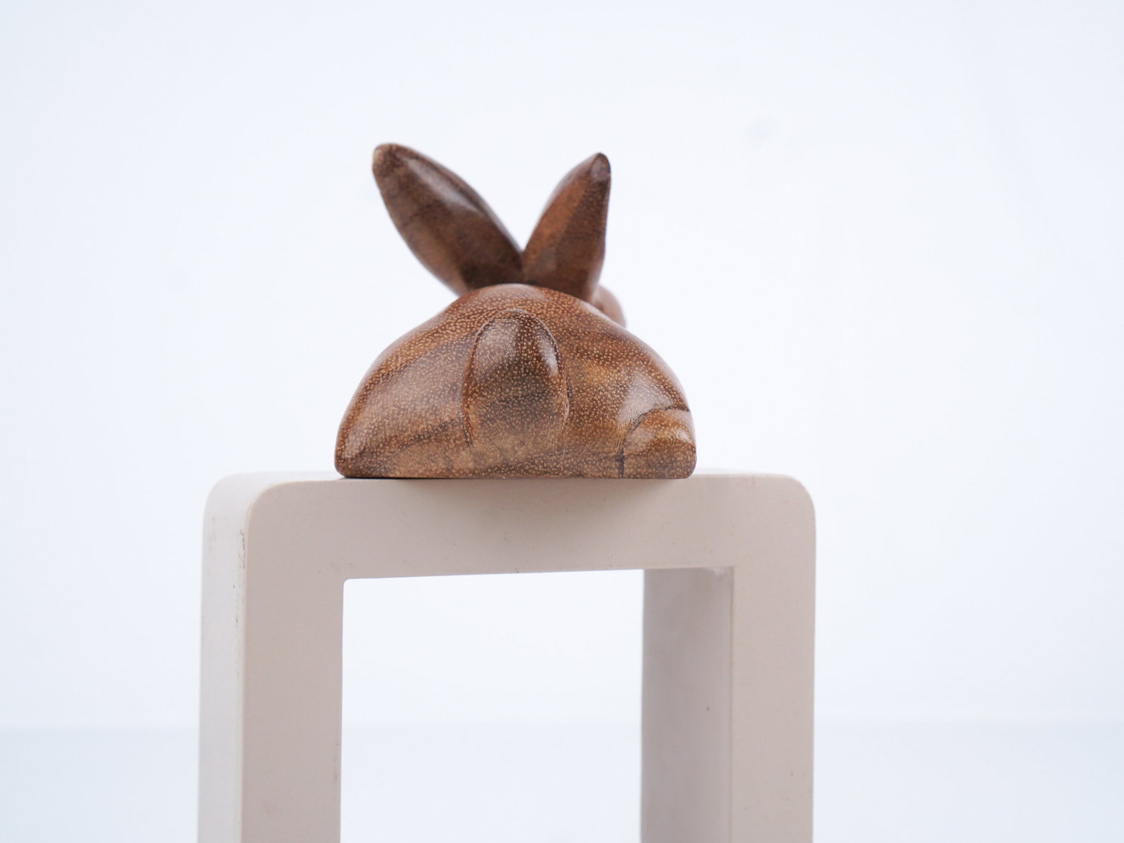 Wooden Rabbit Sculpture, Wood Statue, Rabbit Lover, Animal Statue ...
